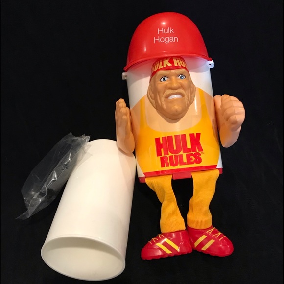 Other | Rare Vintage Collectible Hulk Hogan Wwe Wwf Puppet Cooler Cup ...